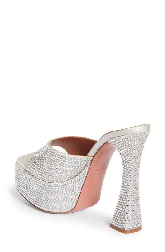 Amina Muaddi Dalida Crystal-embellished Satin Platform Sandals In ...