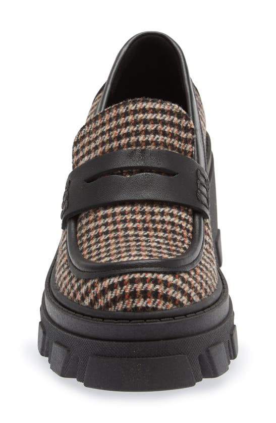 Steve Madden Beth Platform Penny Loafer In Brown Plaid | ModeSens