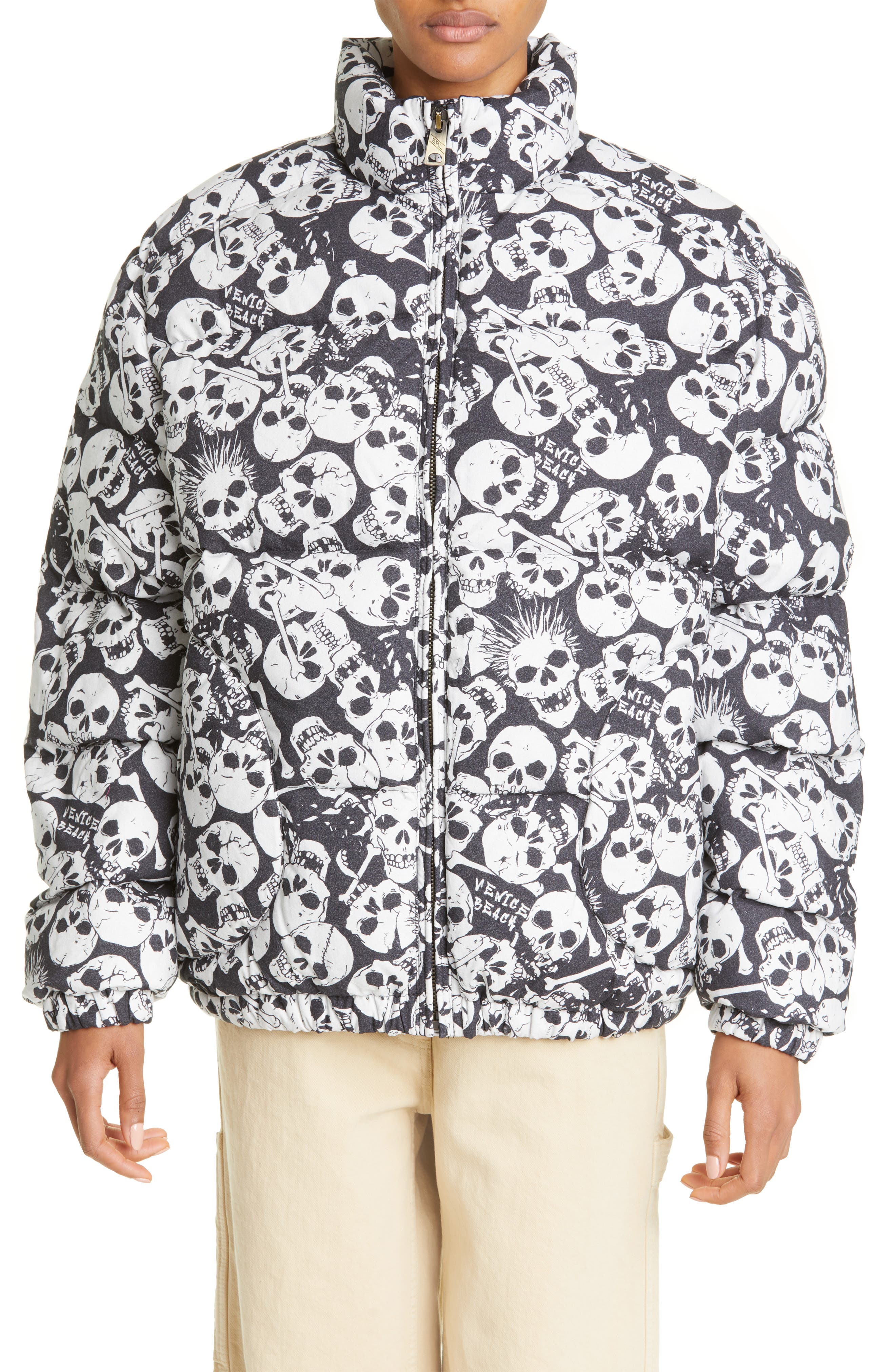 ERL Gender Inclusive Skull Print Puffer Jacket | Nordstrom