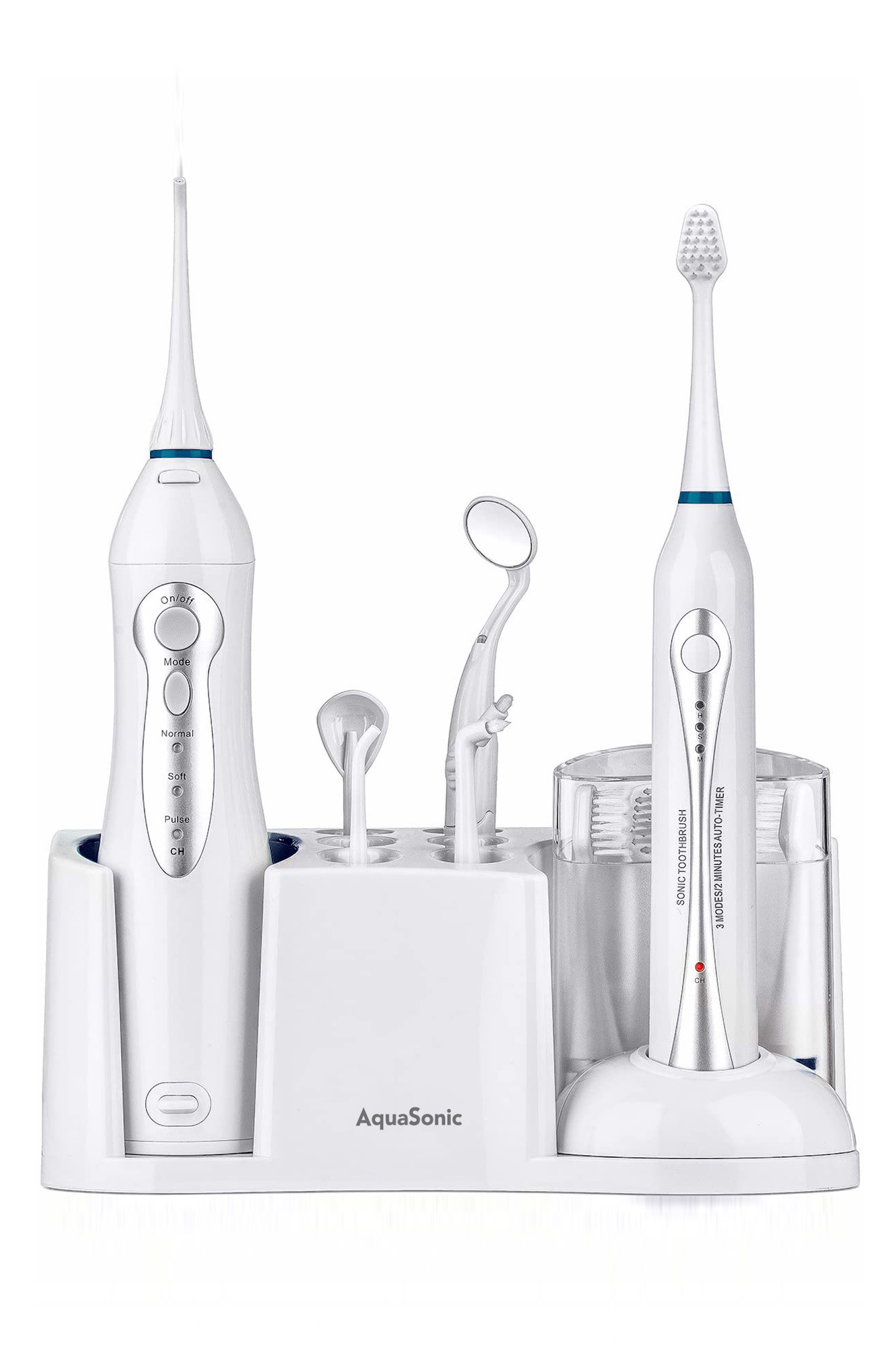 AQUASONIC Home Dental Center Ultra Sonic Rechargeable Electric ...