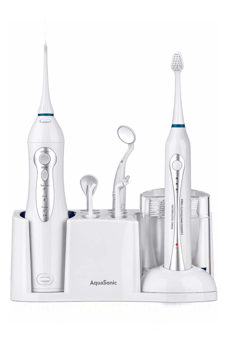 AQUASONIC Home Dental Center Ultra Sonic Rechargeable Electric ...