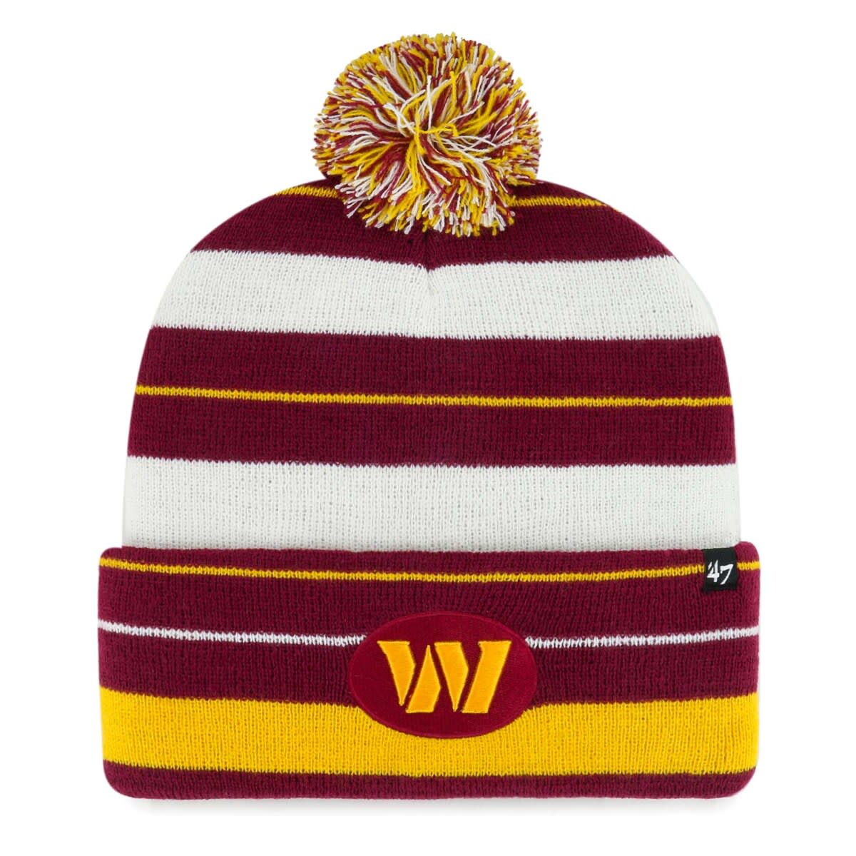 '47 Men's '47 Burgundy Washington Commanders Powerline Cuffed Knit Hat ...