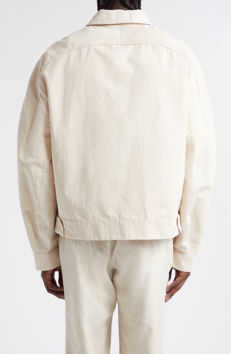 Jacquemus Le Blouson Linu Boxy Cotton & Linen Workwear Jacket | Nordstrom