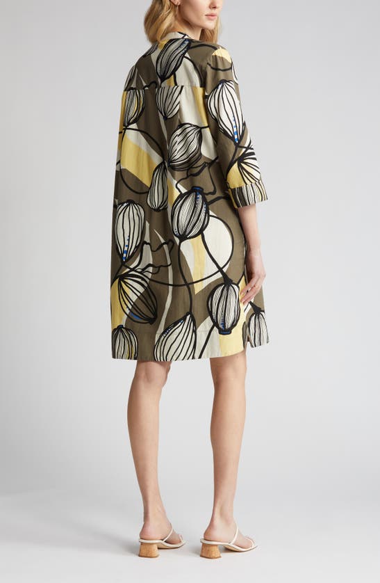 Masai Copenhagen Nokolo Print Linen Dress In Raffia | ModeSens