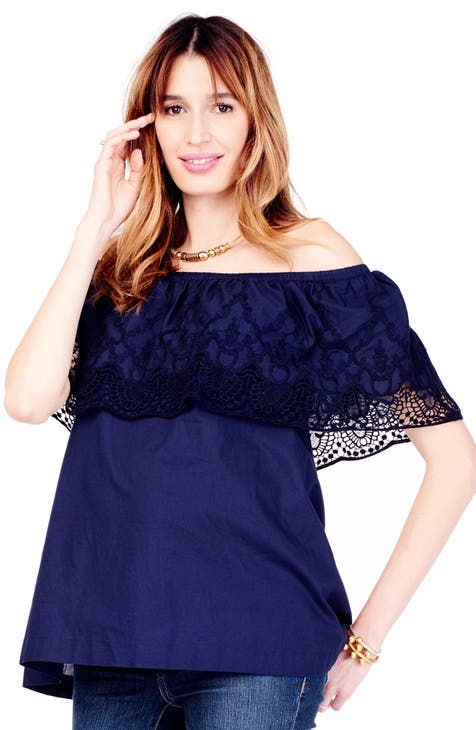 Women's Blue Off the Shoulder Tops | Nordstrom