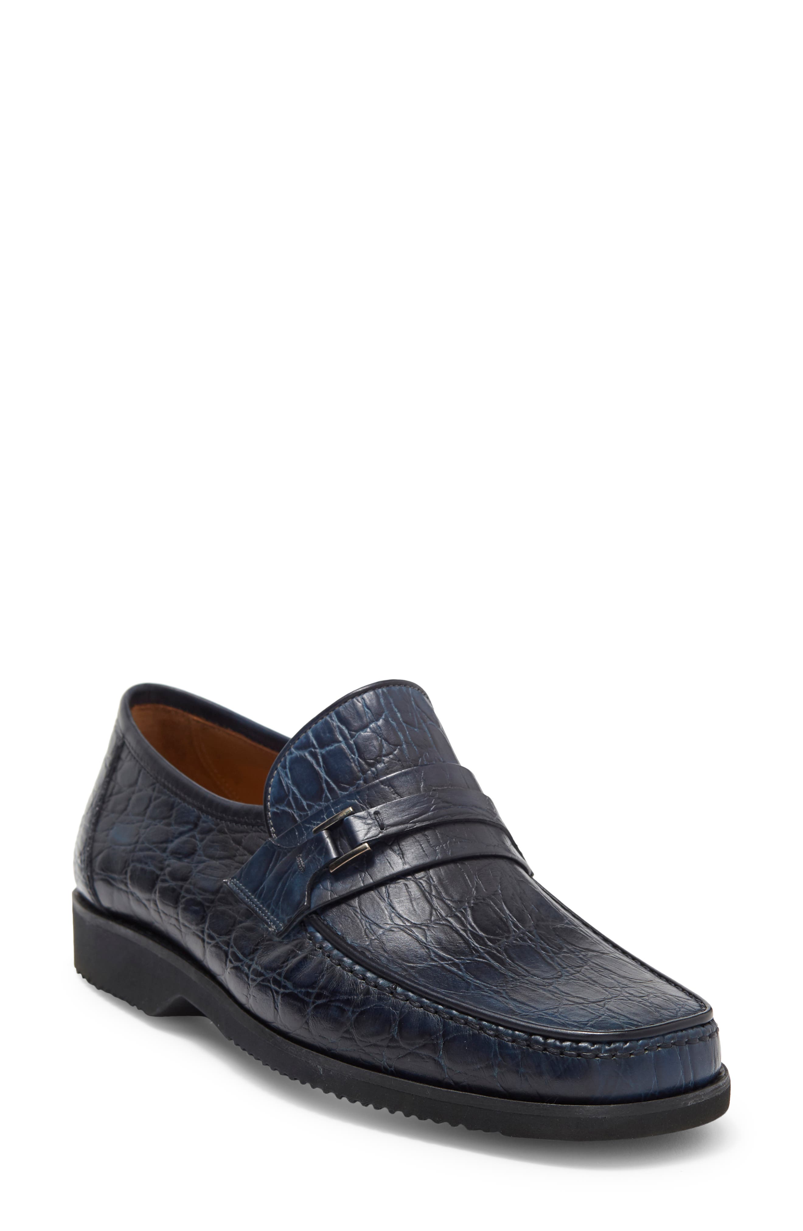 Magnanni Croc Embossed Leather Loafer | Nordstromrack