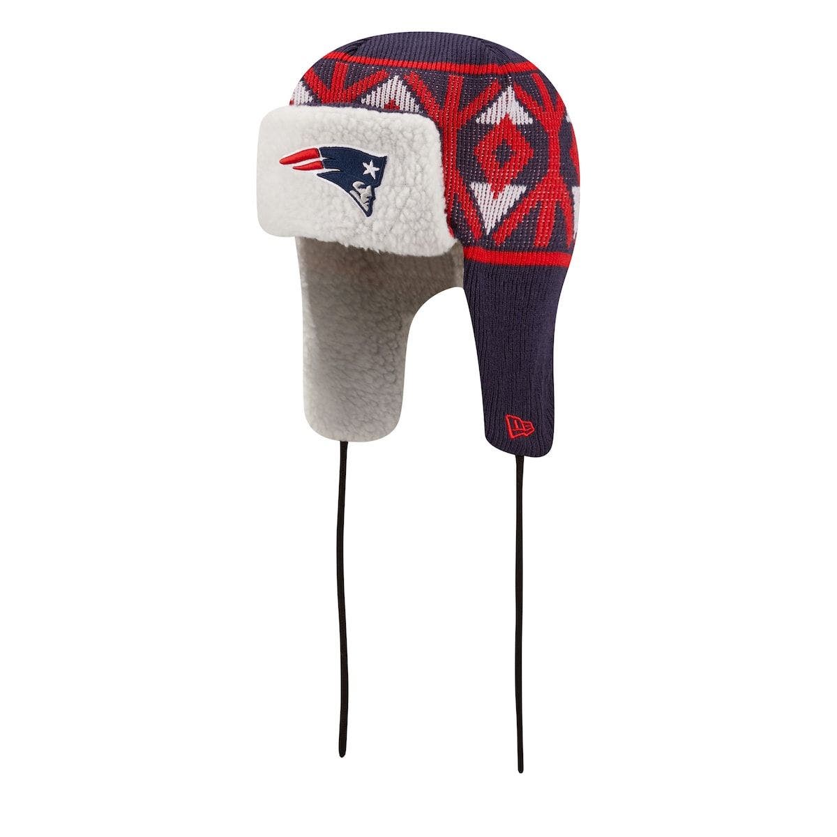 New Era Men's New Era Navy New England Patriots Knit Trapper Hat ...