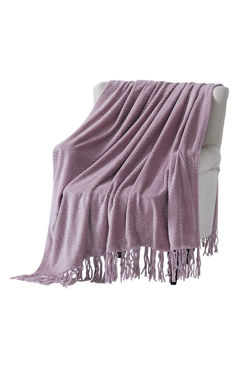 BCBG Chenille Fringe Throw Blanket | Nordstromrack