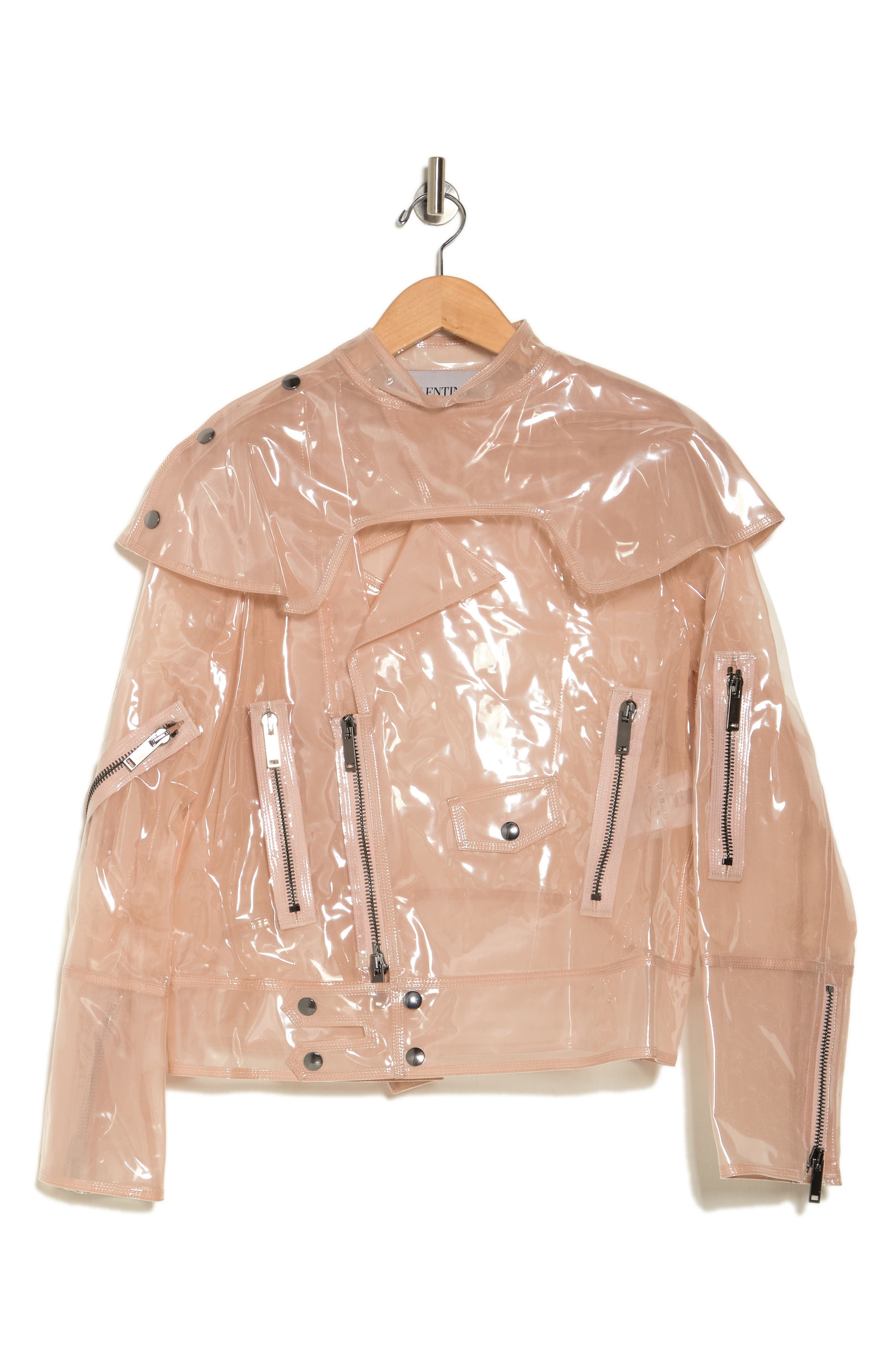 Valentino Transparent Vinyl Moto Jacket | Nordstromrack
