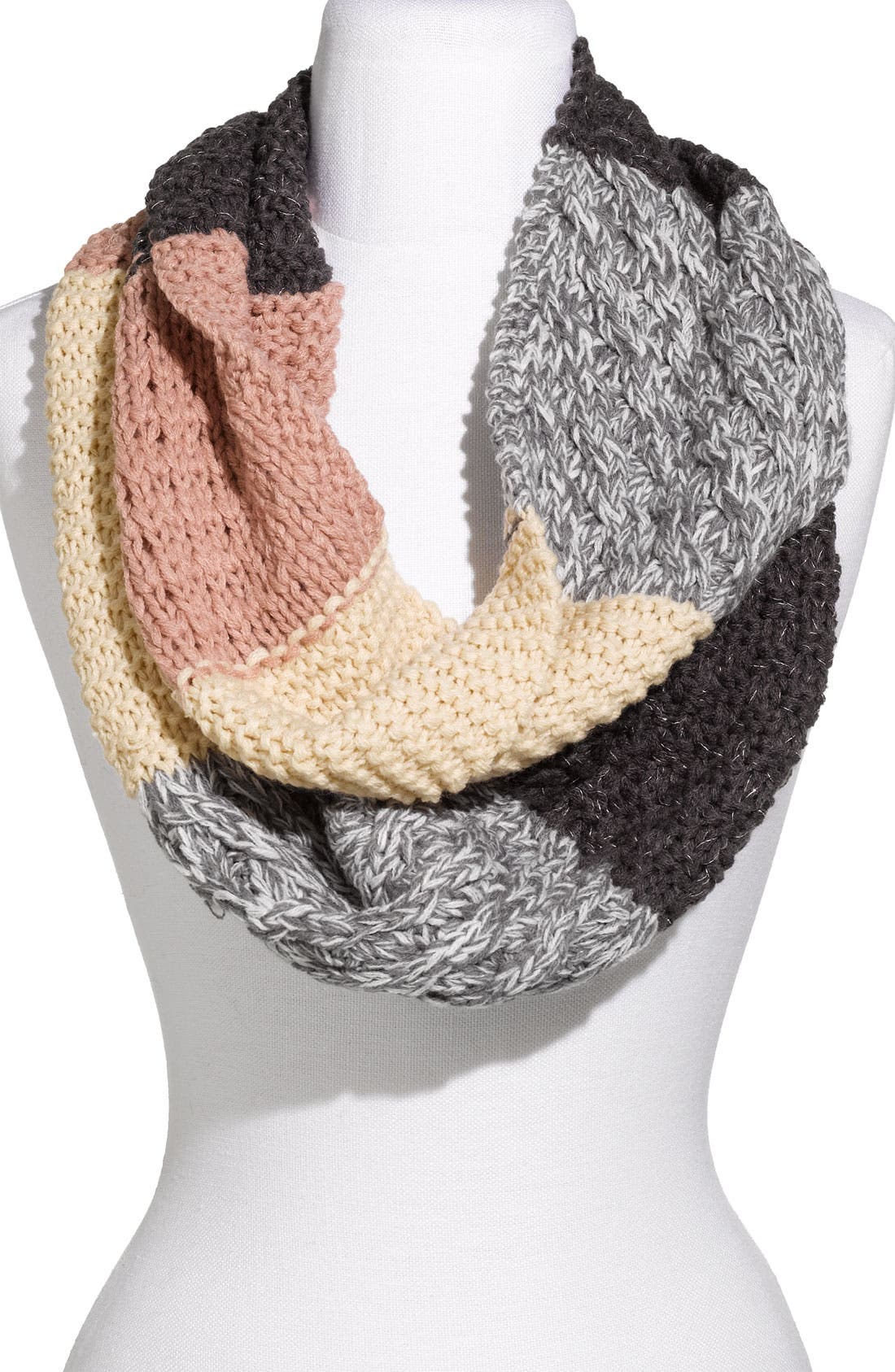 BP Patchwork Knit Infinity Scarf | Nordstrom
