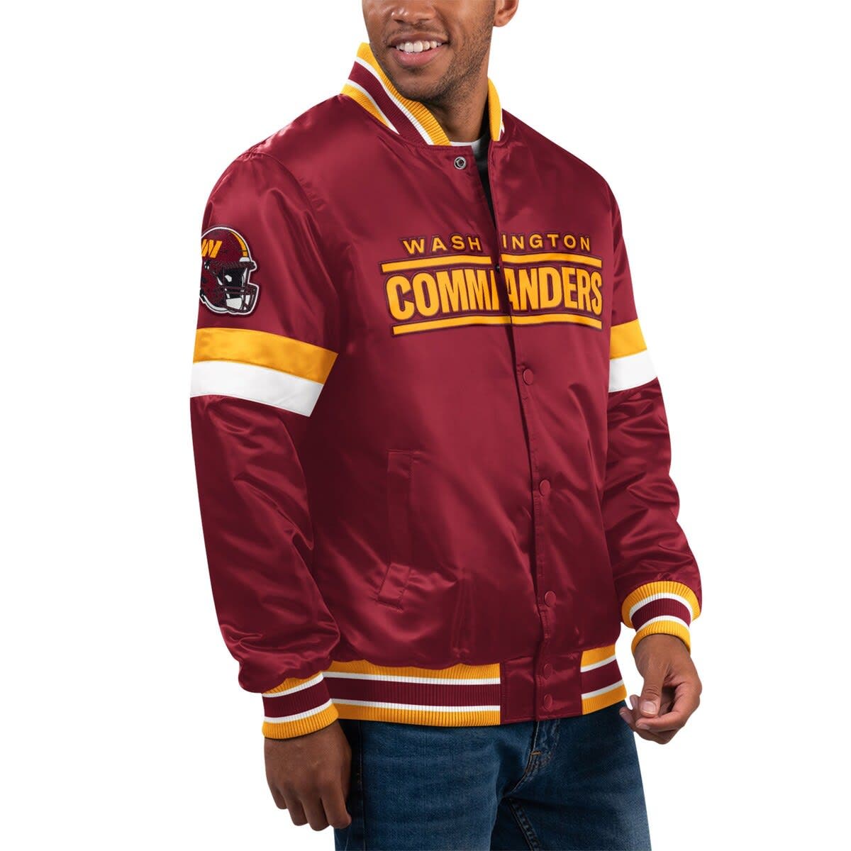 STARTER Men's Starter Burgundy Washington Commanders Home Game Satin ...