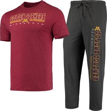 CONCEPTS SPORT Men's Concepts Sport Heathered Charcoal/Maroon Minnesota ...