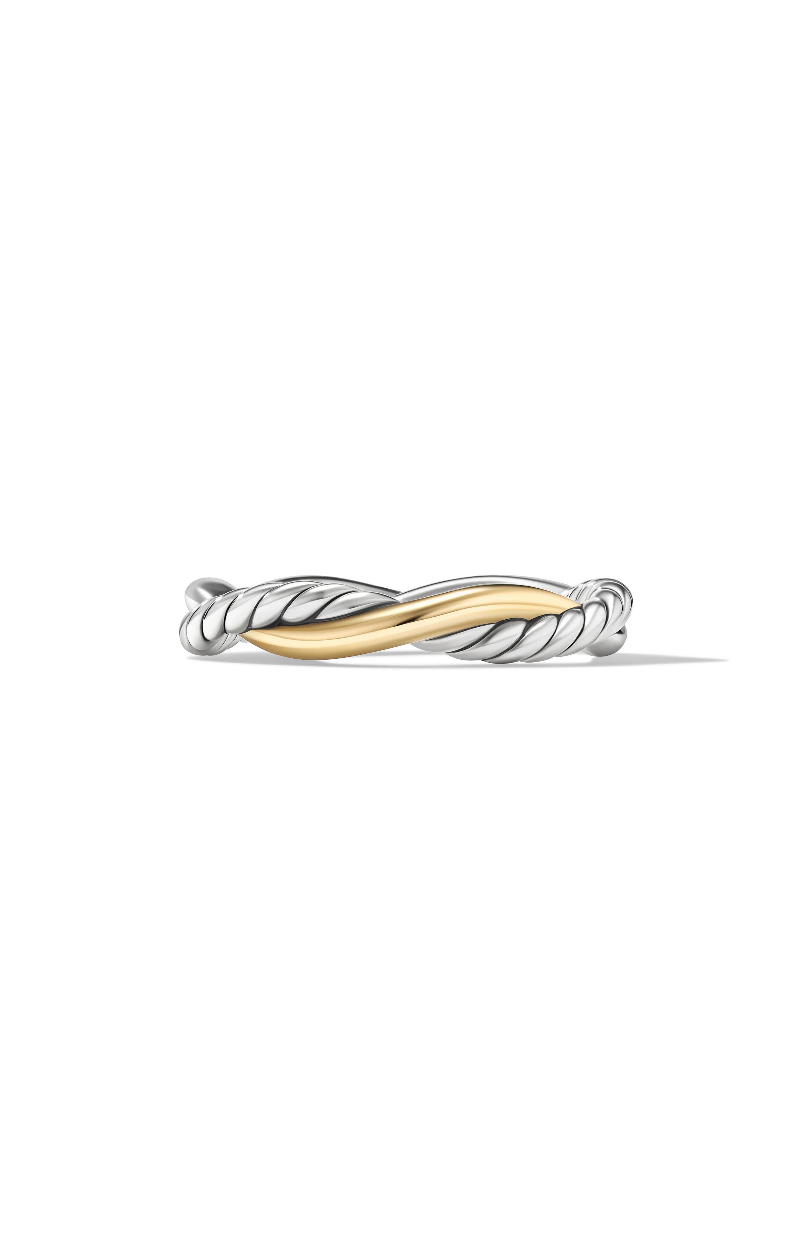 David Yurman Petite Infinity Band Ring in Sterling Silver with 14K ...