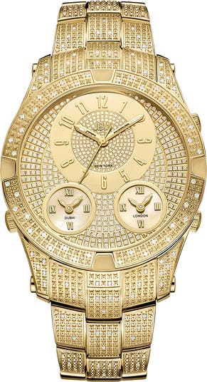 JBW Jet Setter III Diamond Bracelet Watch, 46mm | Nordstromrack