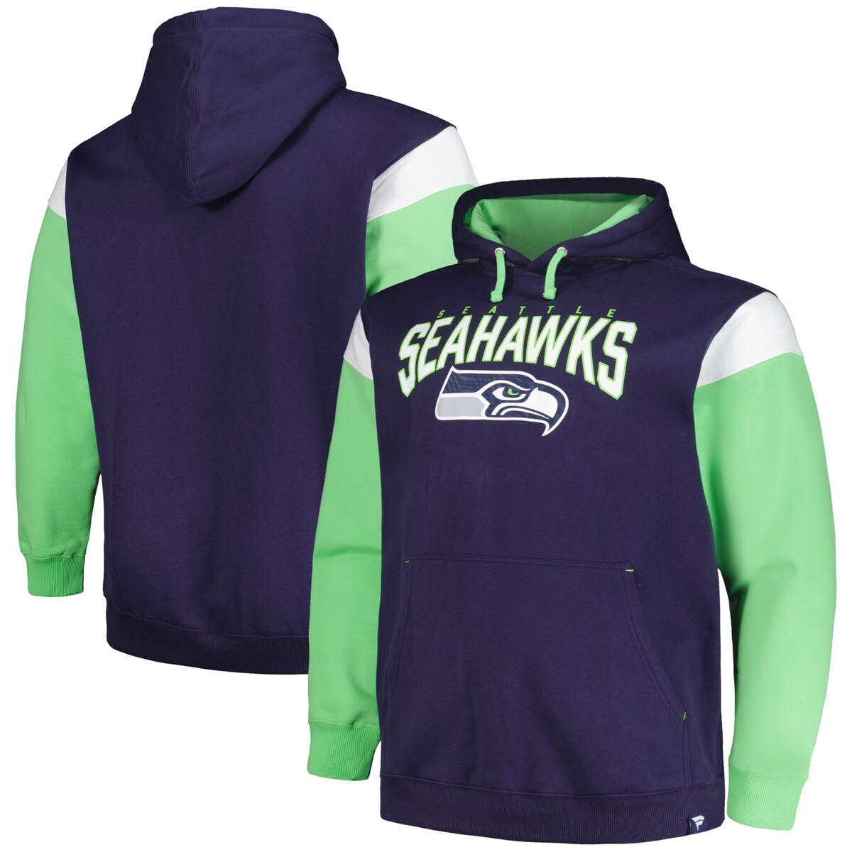 PROFILE Men's Profile College Navy Seattle Seahawks Big & Tall Trench ...