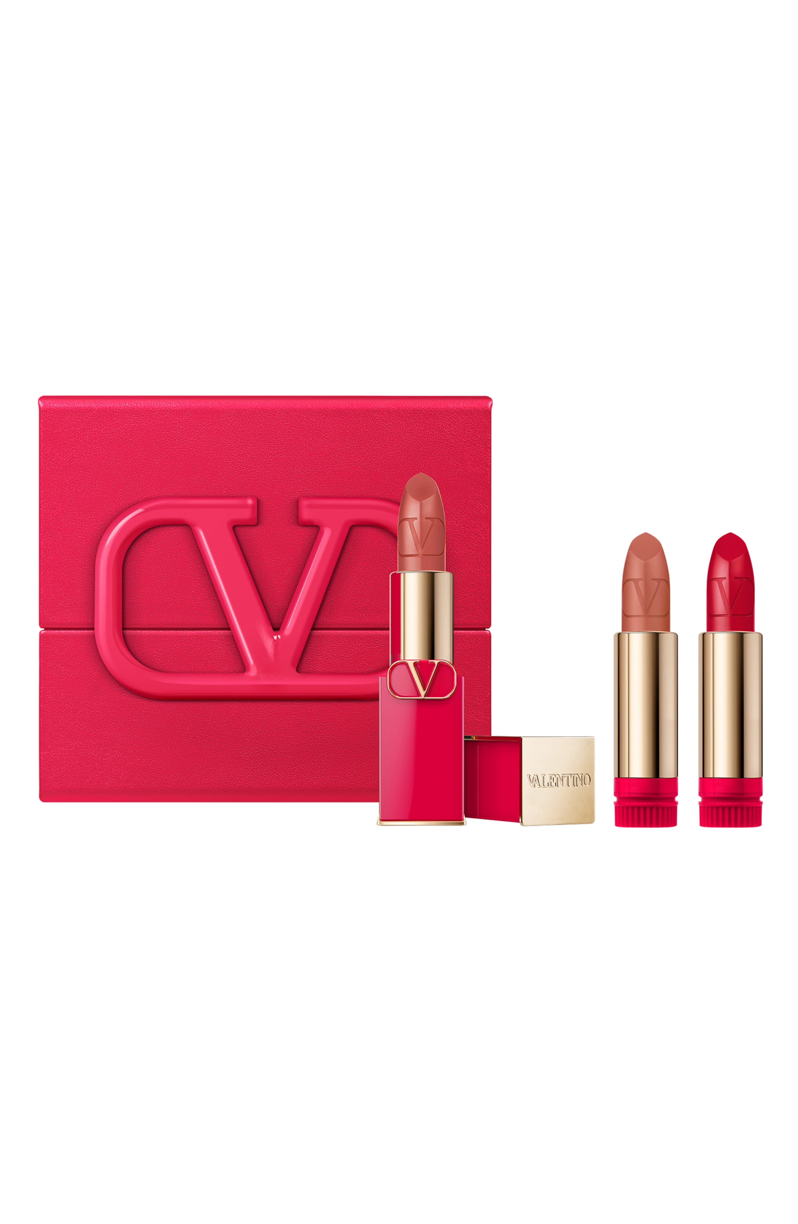 Valentino Rosso Valentino 3-Piece Refillable Lipstick Set | Nordstrom