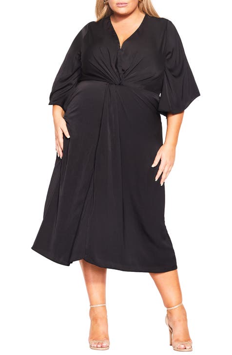Black Plus-Size Midi Dresses | Nordstrom
