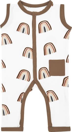 Kyte BABY Coffee Rainbow Romper | Nordstromrack