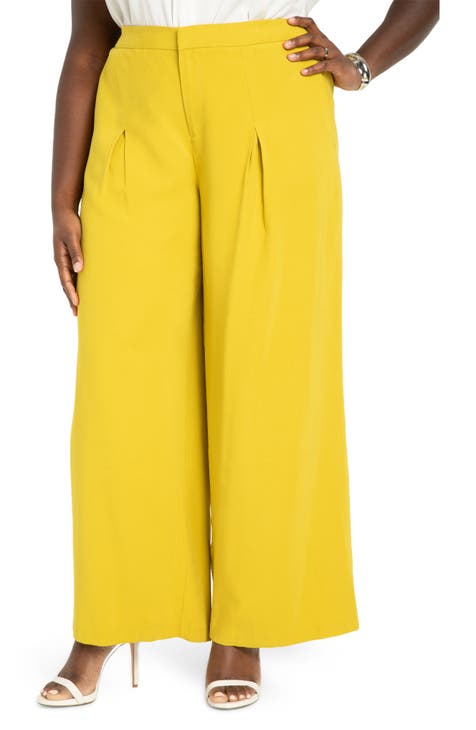Women's Yellow Wide-Leg Pants | Nordstrom