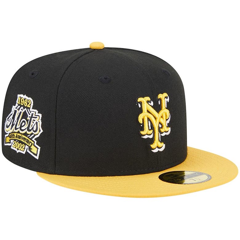 New Era Black/gold New York Mets 59fifty Fitted Hat | ModeSens