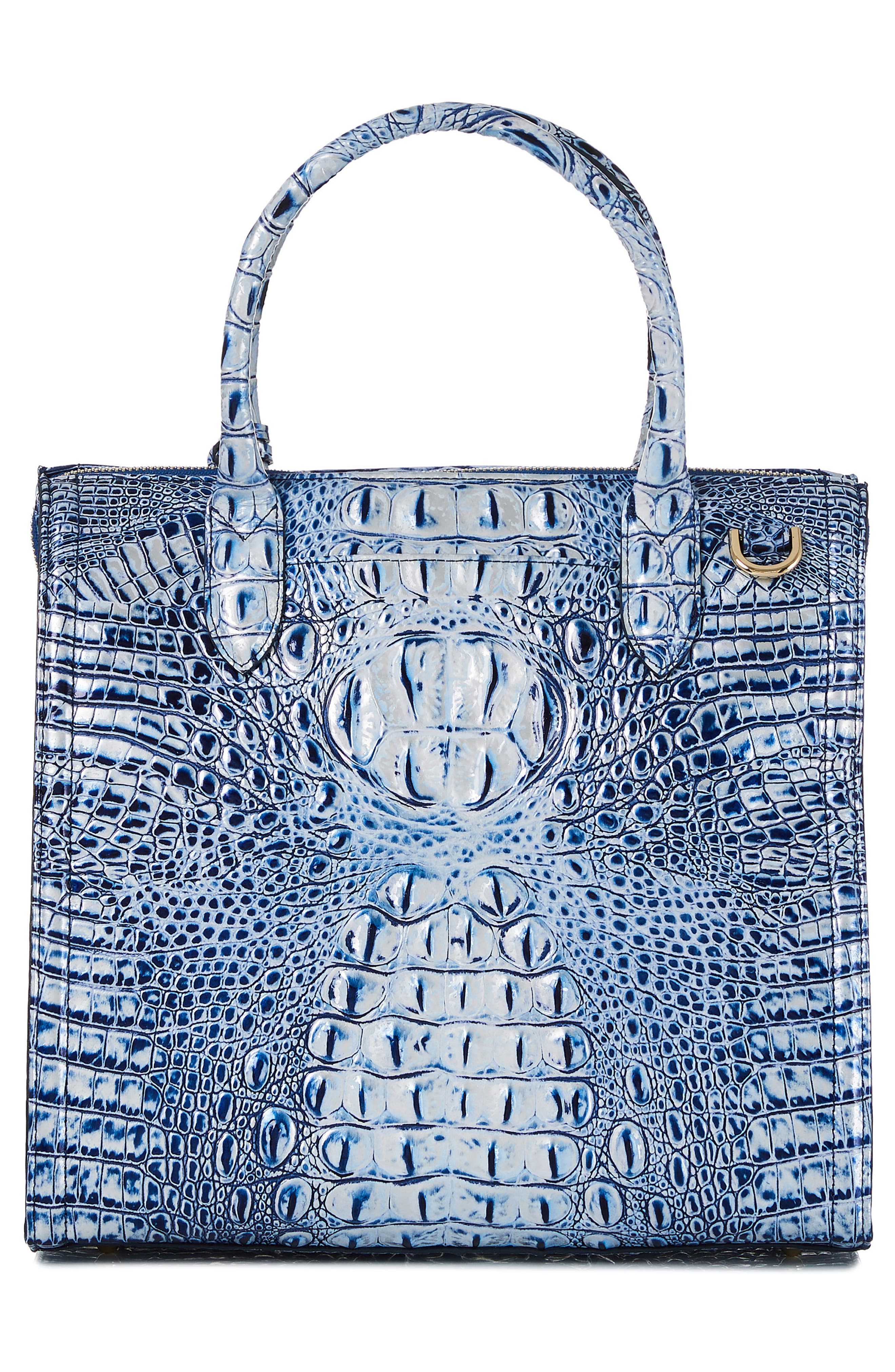 Brahmin Caroline Croc Embossed Leather Satchel | Nordstrom