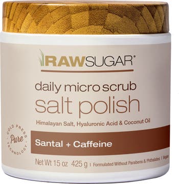 RAW SUGAR Daily Micro Scrub Salt Polish - Santal + Caffeine | Nordstromrack
