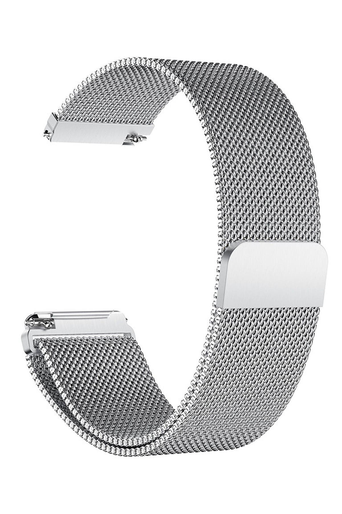 POSH TECH | Small Stainless Steel Band for Fitbit Versa - Silver ...
