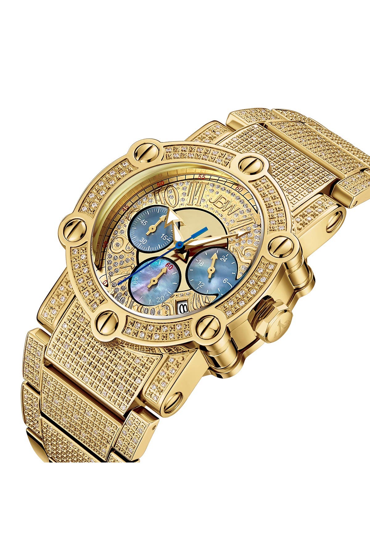 JBW Men's Phantom Metal Diamond Bracelet Watch, 42mm - 2.00 ctw ...