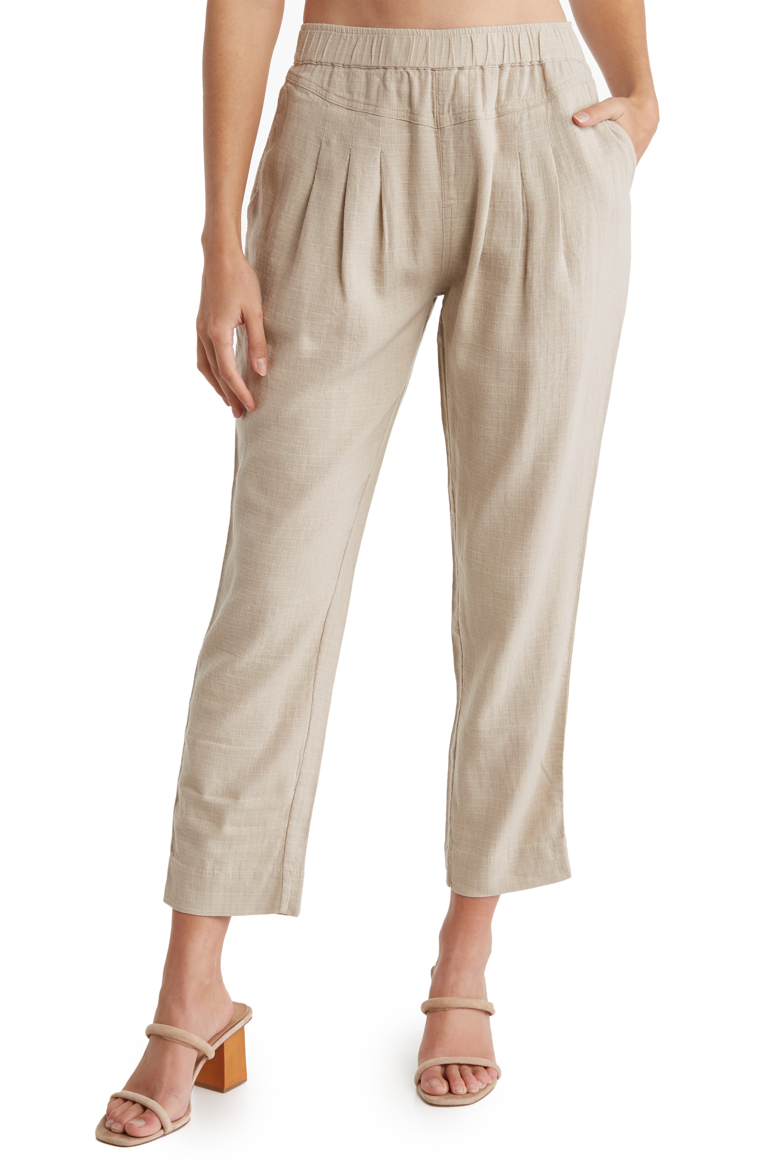 Splendid Miller Pleated Linen Blend Pants | Nordstrom