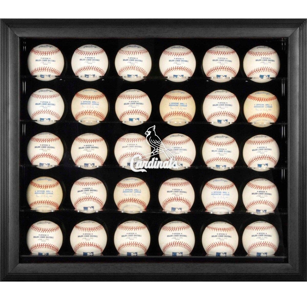 FANATICS AUTHENTIC St. Louis Cardinals Logo Black Framed 30-Ball ...
