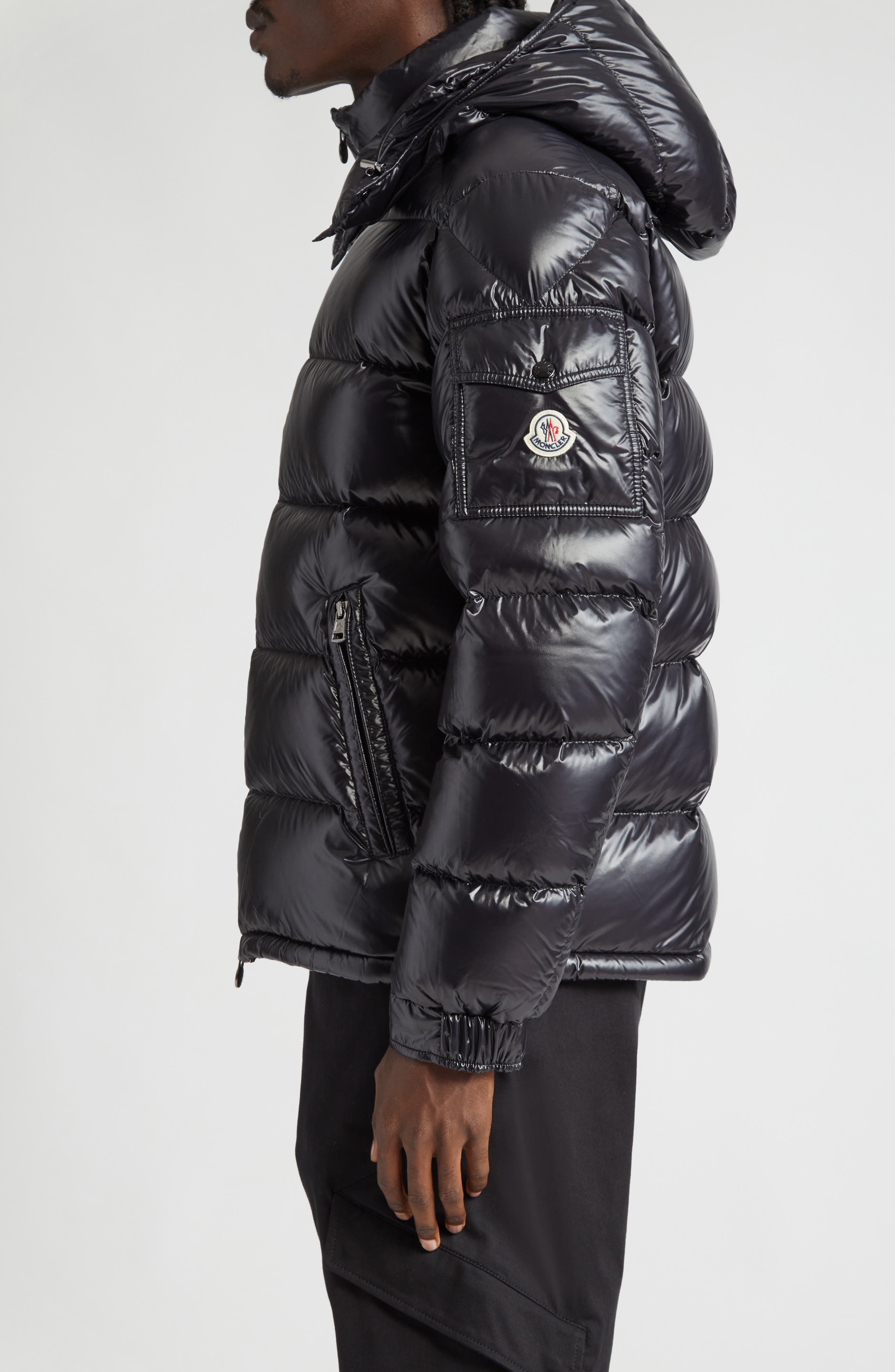Moncler Maya Lacquered Nylon Down Jacket | Nordstrom