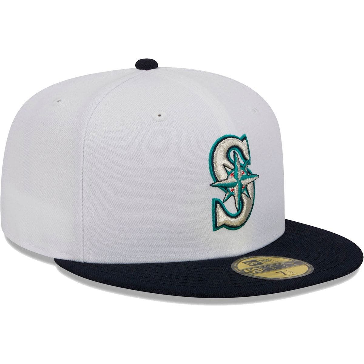 New Era Men's New Era White Seattle Mariners Optic 59FIFTY Fitted Hat ...