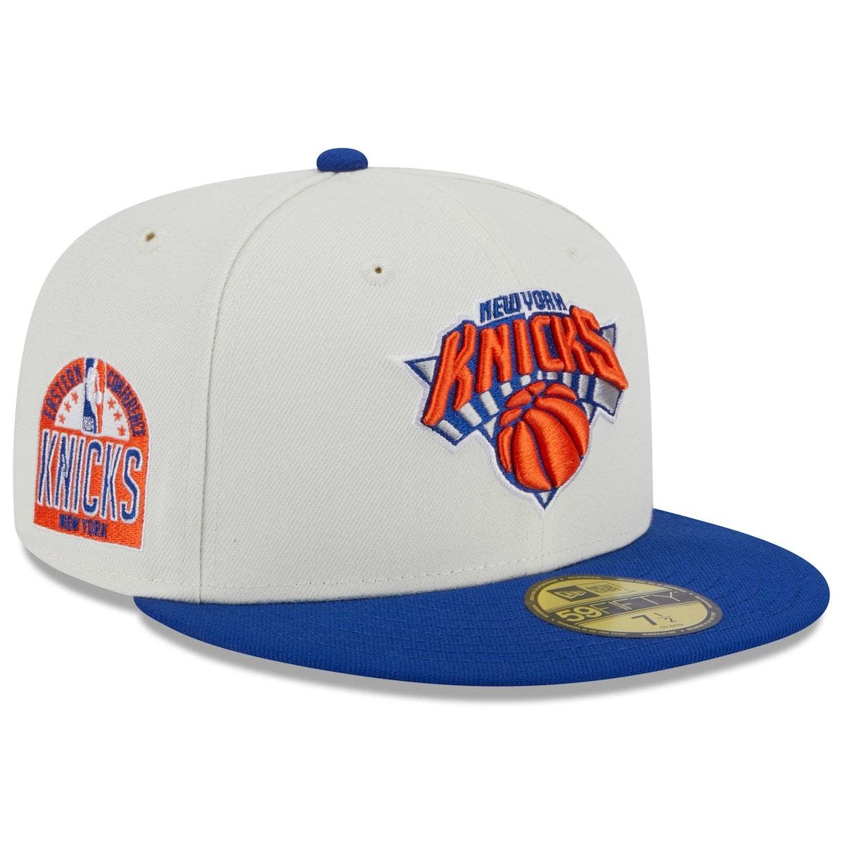 New Era Men's New Era Cream/Blue New York Knicks Retro City Conference ...