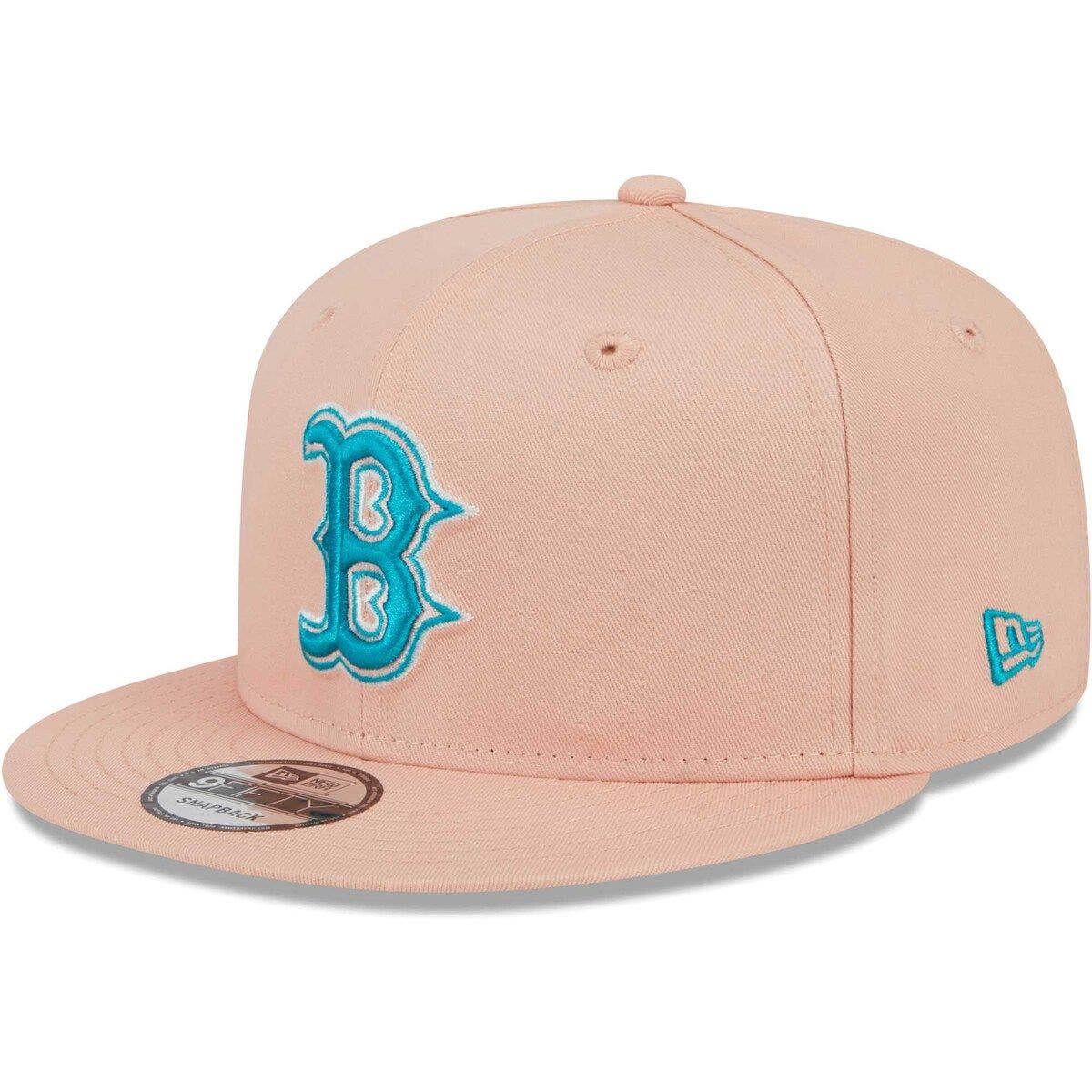 New Era Men's New Era Pink Boston Red Sox Sky Aqua Undervisor 9FIFTY ...