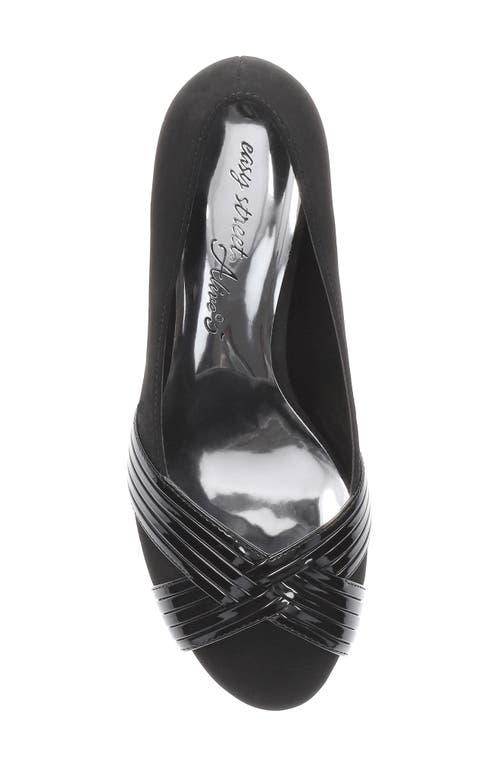 Easy Street Womens Mixed Media Faux Leather Heels In Black Lamy | ModeSens