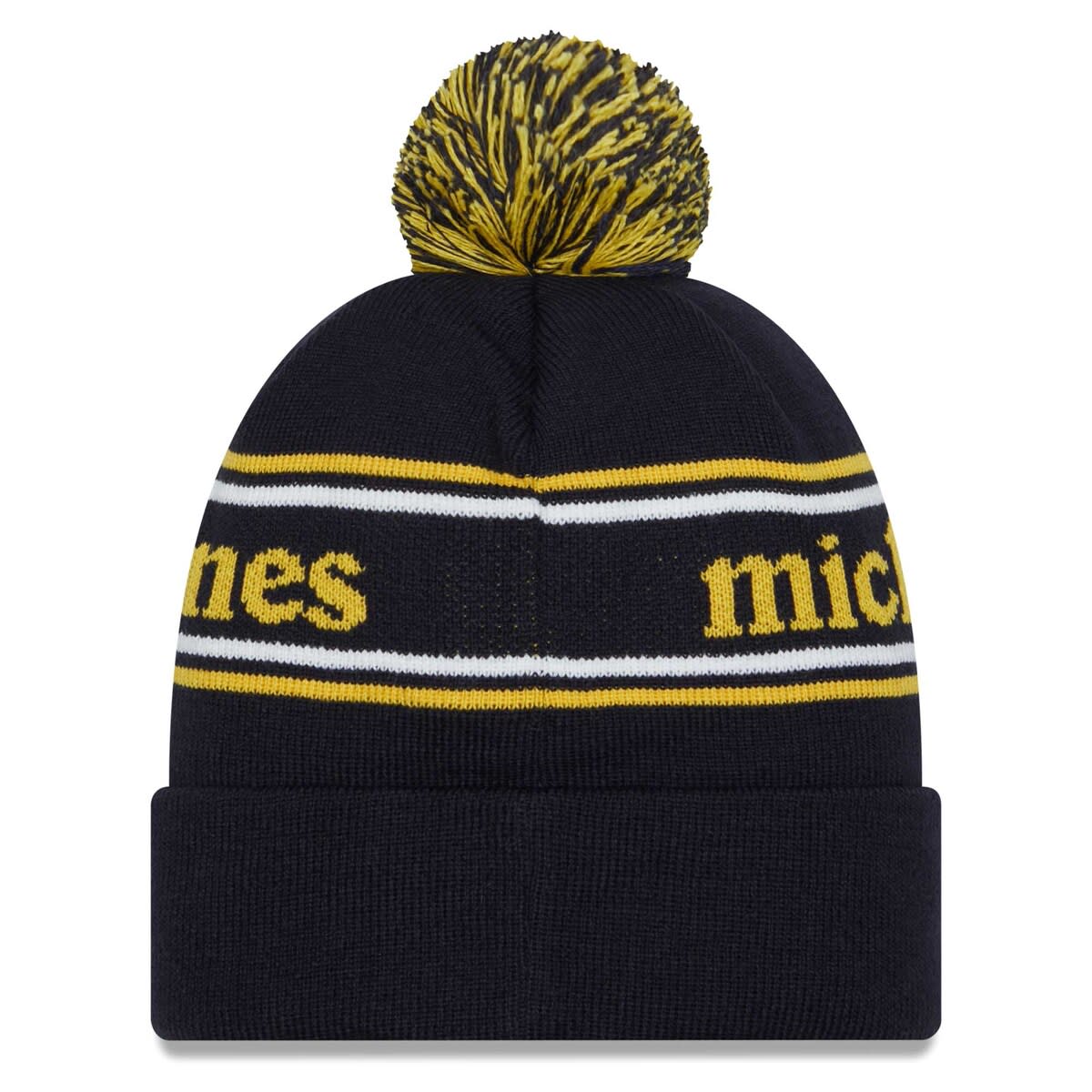 New Era Men's New Era Navy Michigan Wolverines Marquee Cuffed Knit Hat ...