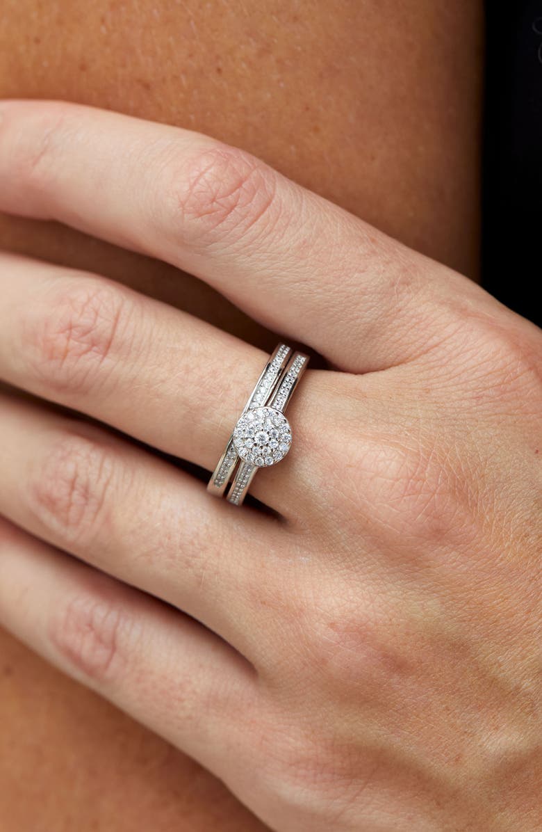 SAVVY CIE JEWELS Set of 2 Cubic Zirconia Rings | Nordstrom