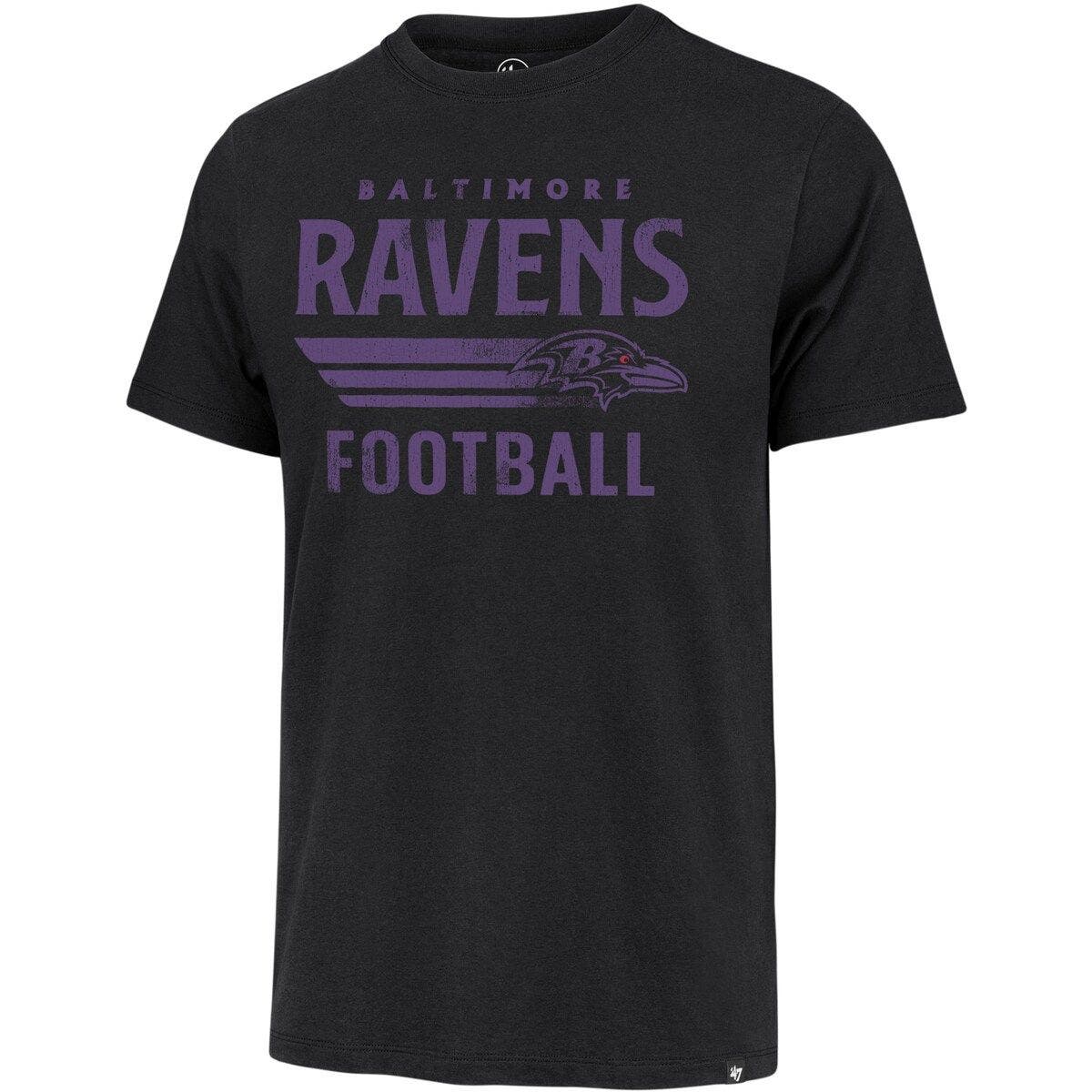 '47 Men's '47 Black Baltimore Ravens Wordmark Rider Franklin T-Shirt ...
