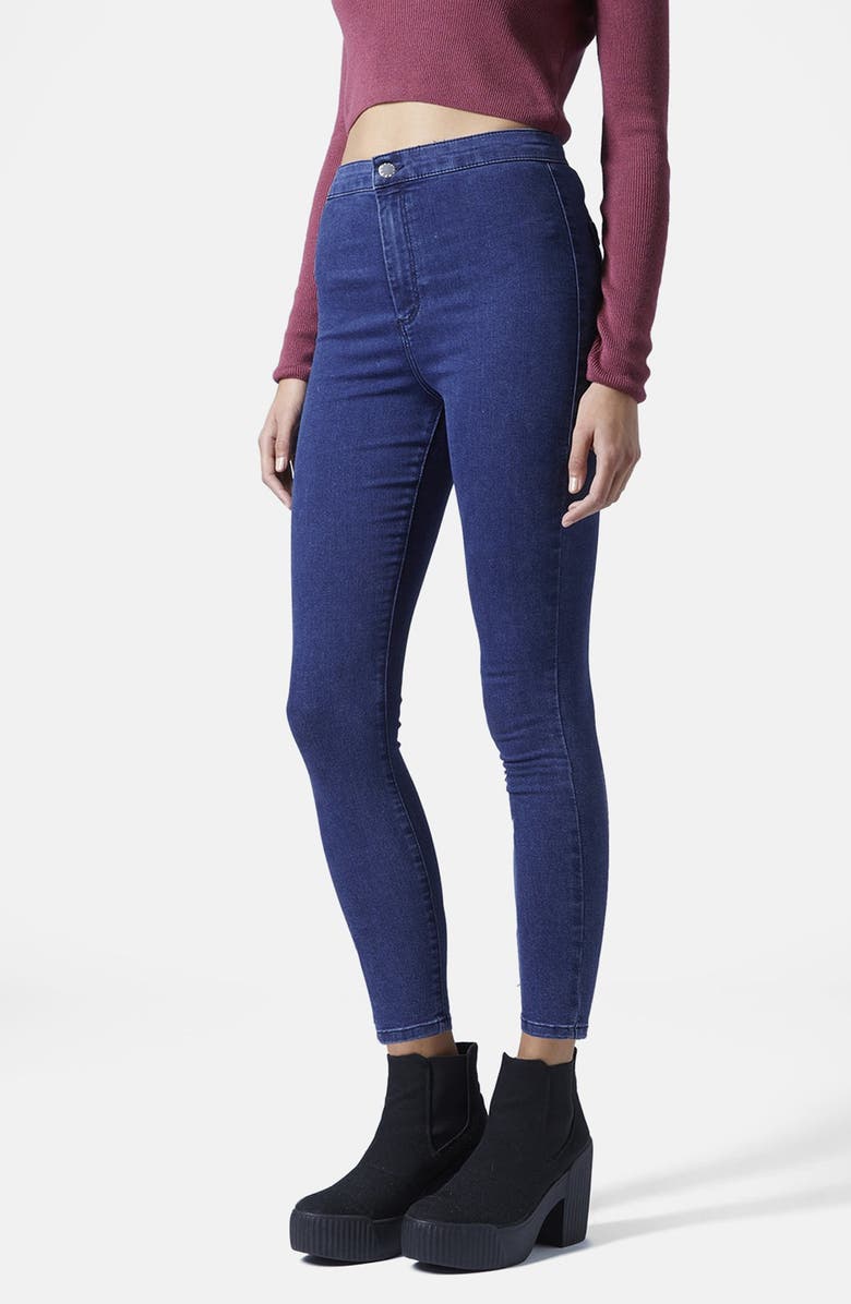 Topshop Moto Joni High Rise Skinny Jeans Dark Stone Nordstrom
