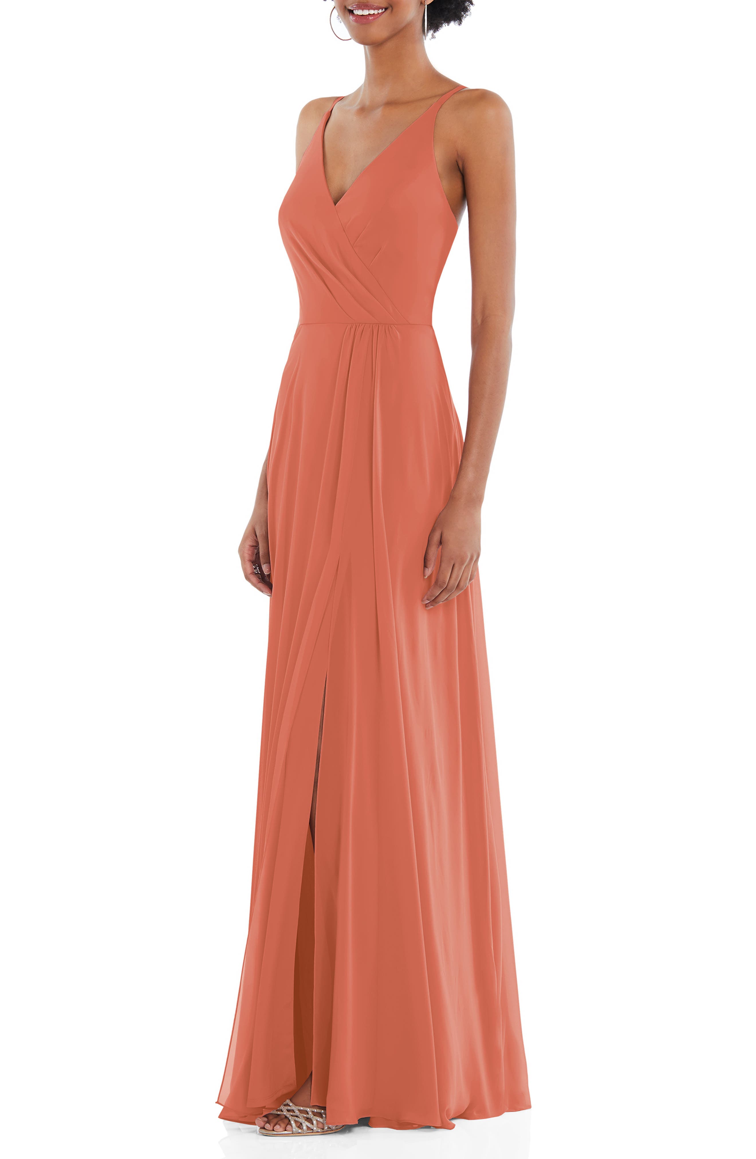 After Six Wrap Bodice Chiffon Gown | Nordstrom