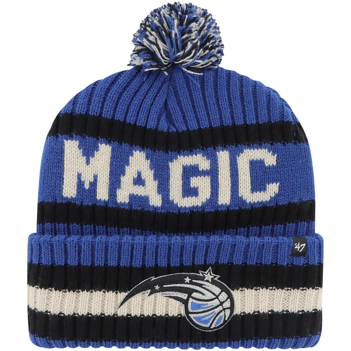 '47 Men's '47 Blue Orlando Magic Bering Cuffed Knit Hat with Pom ...