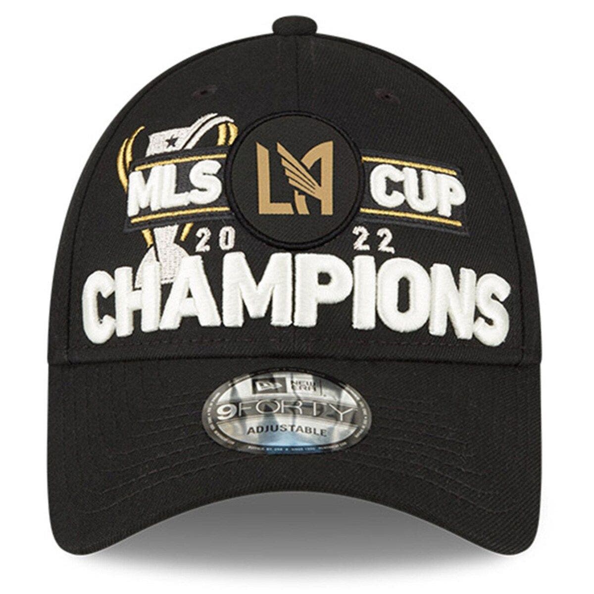 New Era Black LAFC 2022 MLS Cup Champions Locker Room 9FORTY Adjustable ...