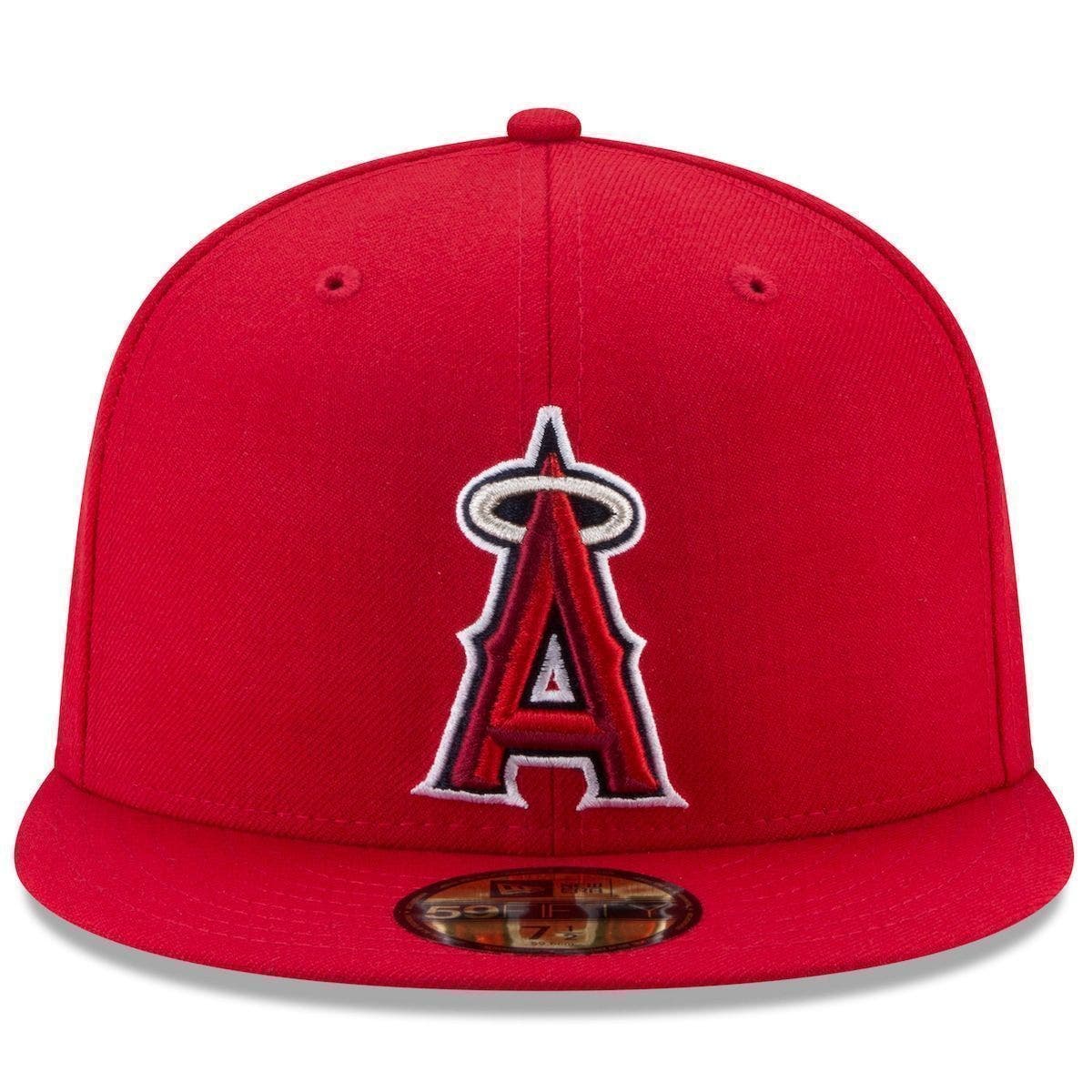 New Era Men's New Era Red Los Angeles Angels Game Authentic Collection ...