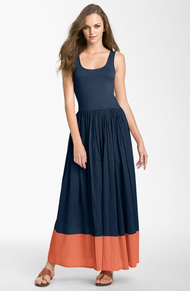 French Connection Colorblock Cotton Tank Maxi Dress | Nordstrom French Connection Colorblock Cotton Tank Maxi Dress | Nordstrom