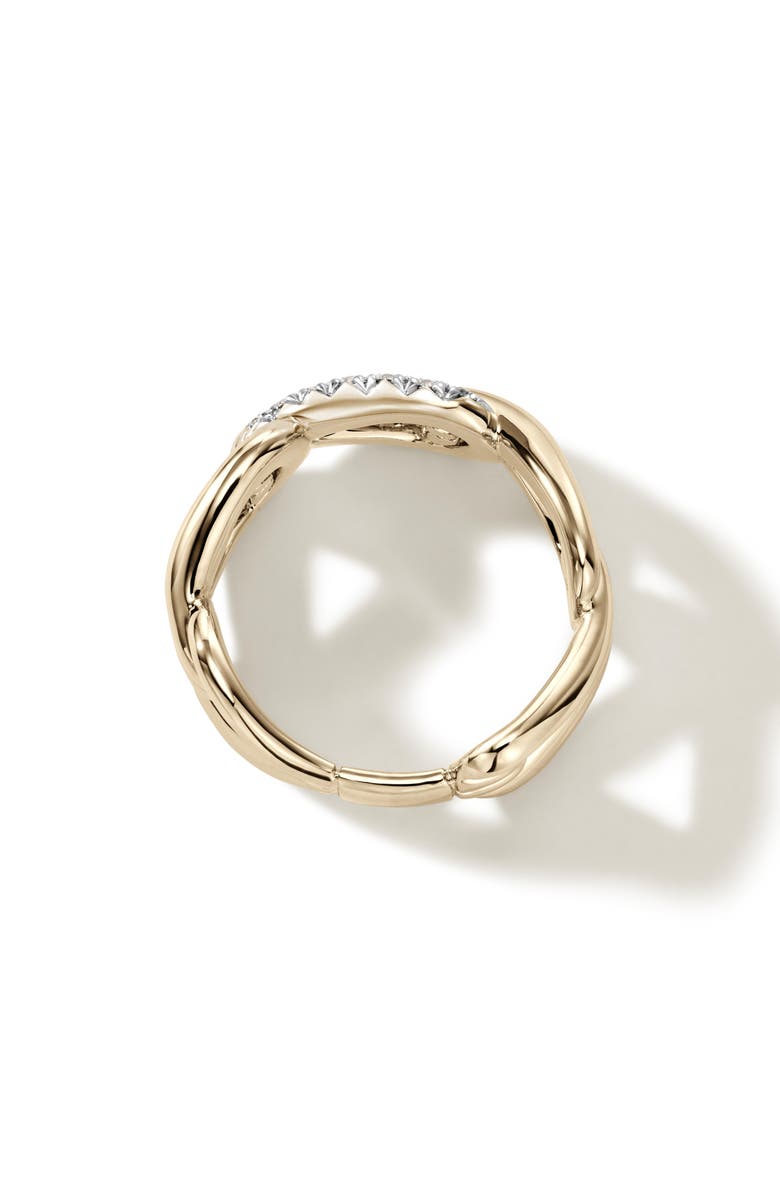 John Hardy Surf Pavé Diamond Link Ring | Nordstrom