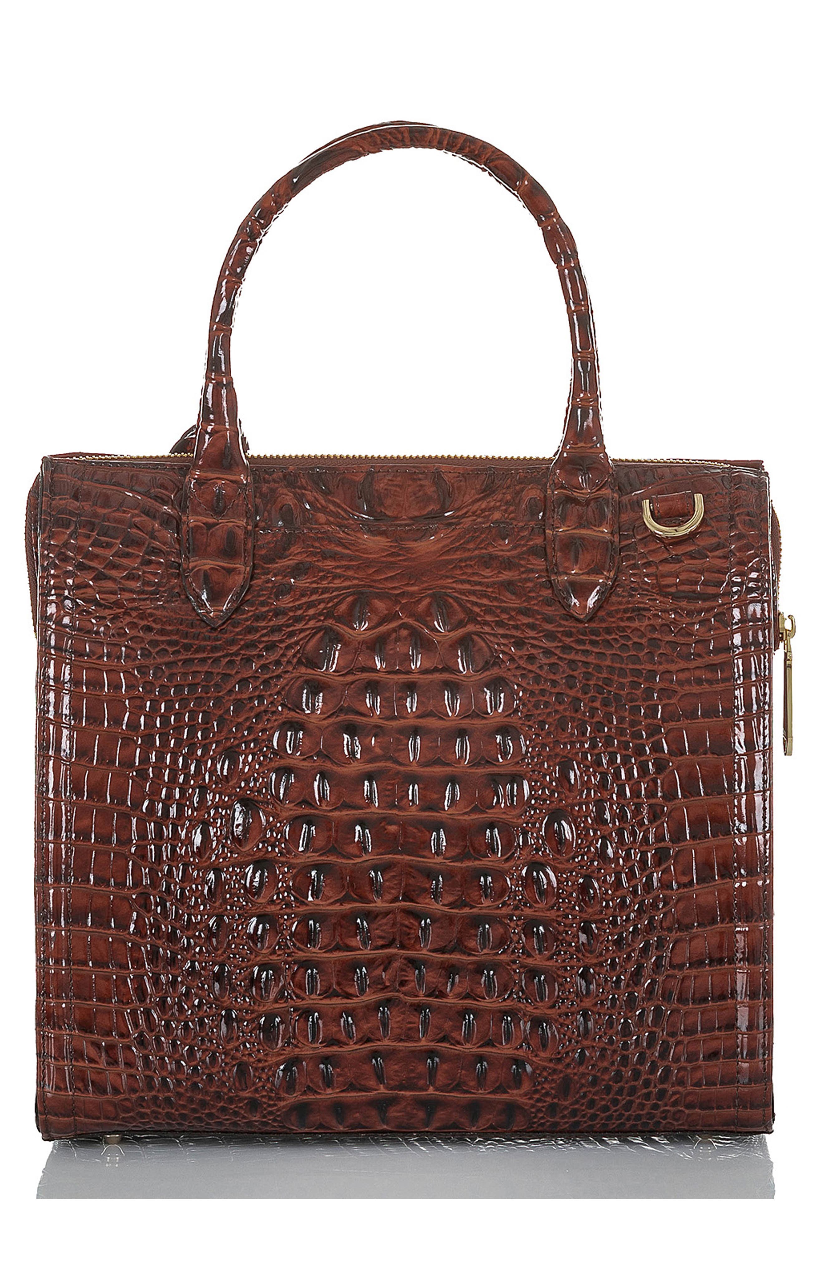 Brahmin Caroline Croc Embossed Leather Satchel | Nordstrom