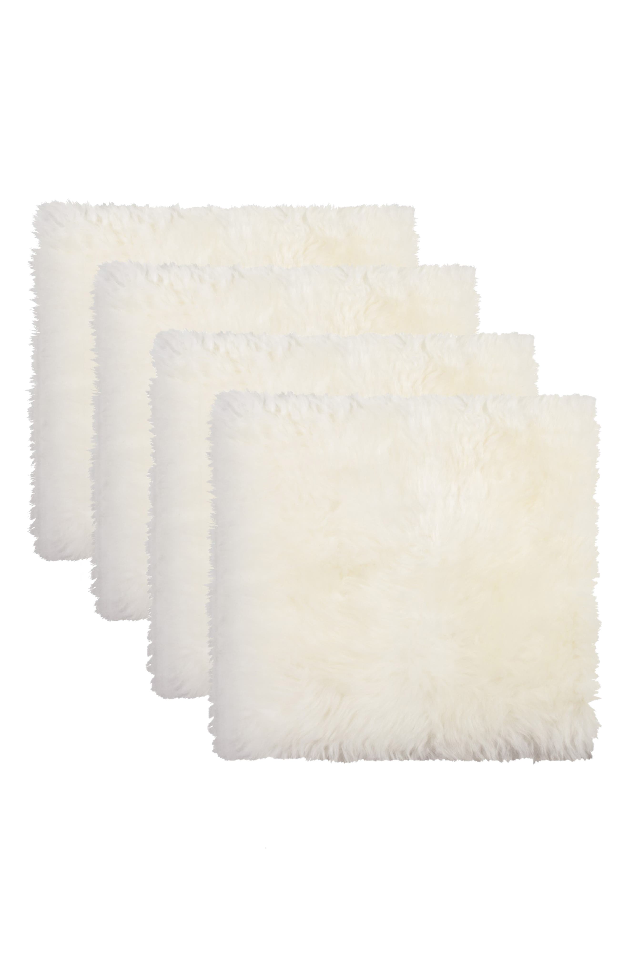 NATURAL 4-Pack Genuine Sheepskin Chair Pads | Nordstromrack