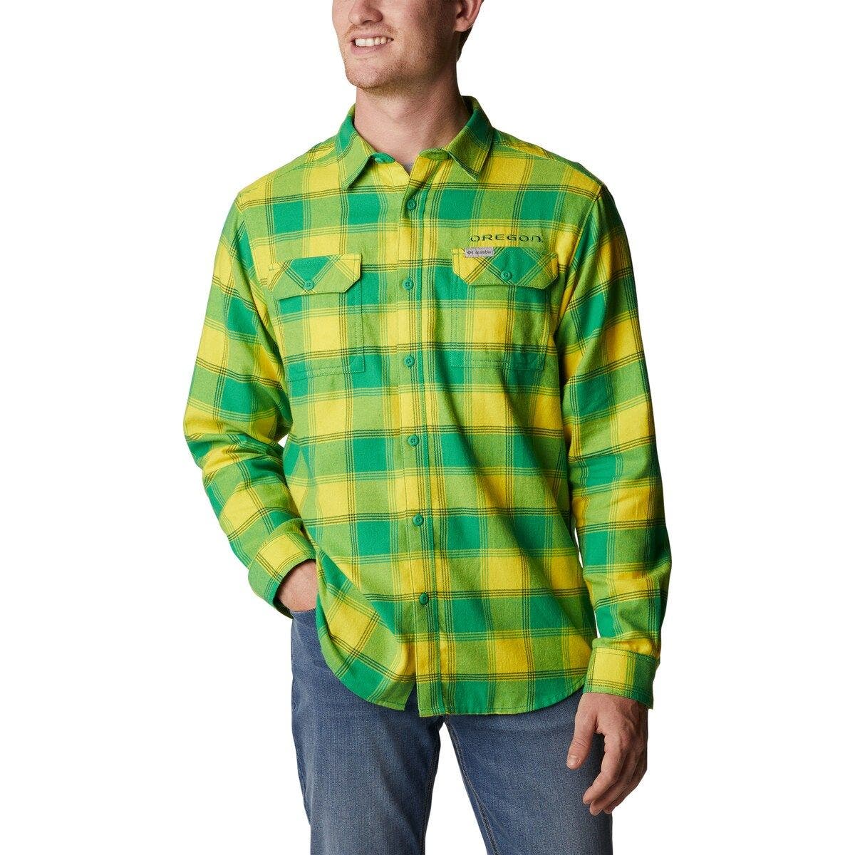 Columbia Men's Columbia Green Oregon Ducks Flare Gun Flannel Team ...