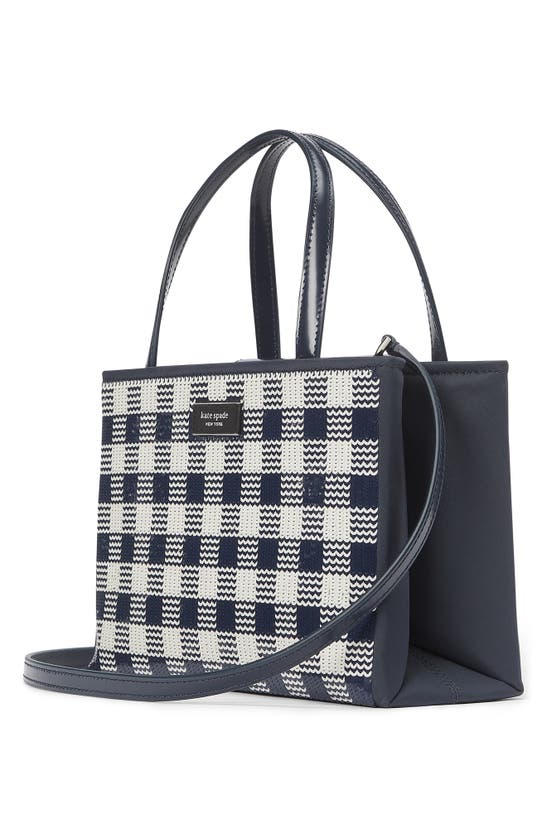 Kate Spade Sam Icon Small Sequin Gingham Embellished Tote Bag In Blazer ...