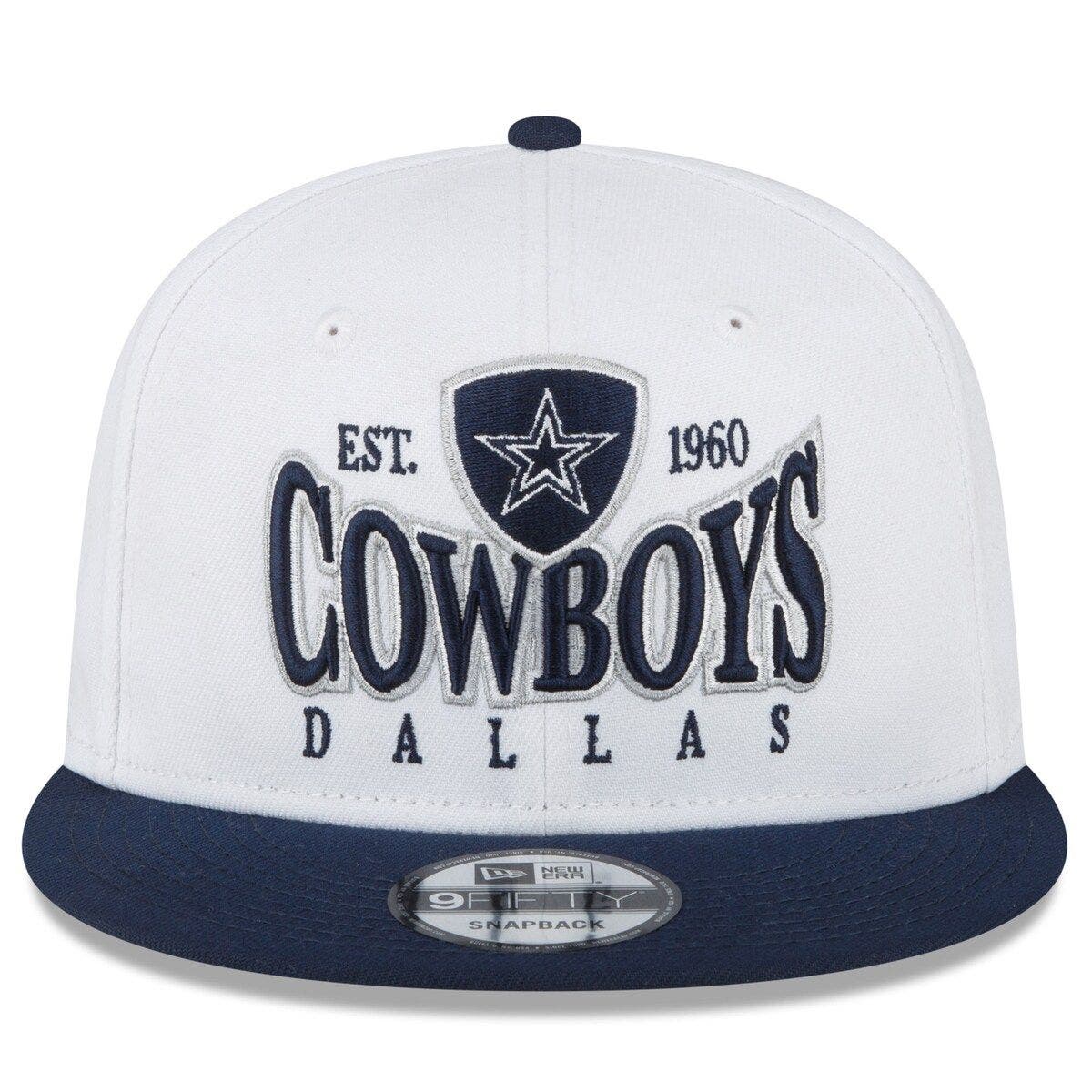 New Era Men's New Era White Dallas Cowboys Crest 9FIFTY Snapback Hat ...
